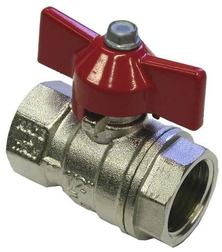 BALL VALVE + RED HANDLE 1/2"F x 1/2"F NICKEL PLATED – Total Exterior ...